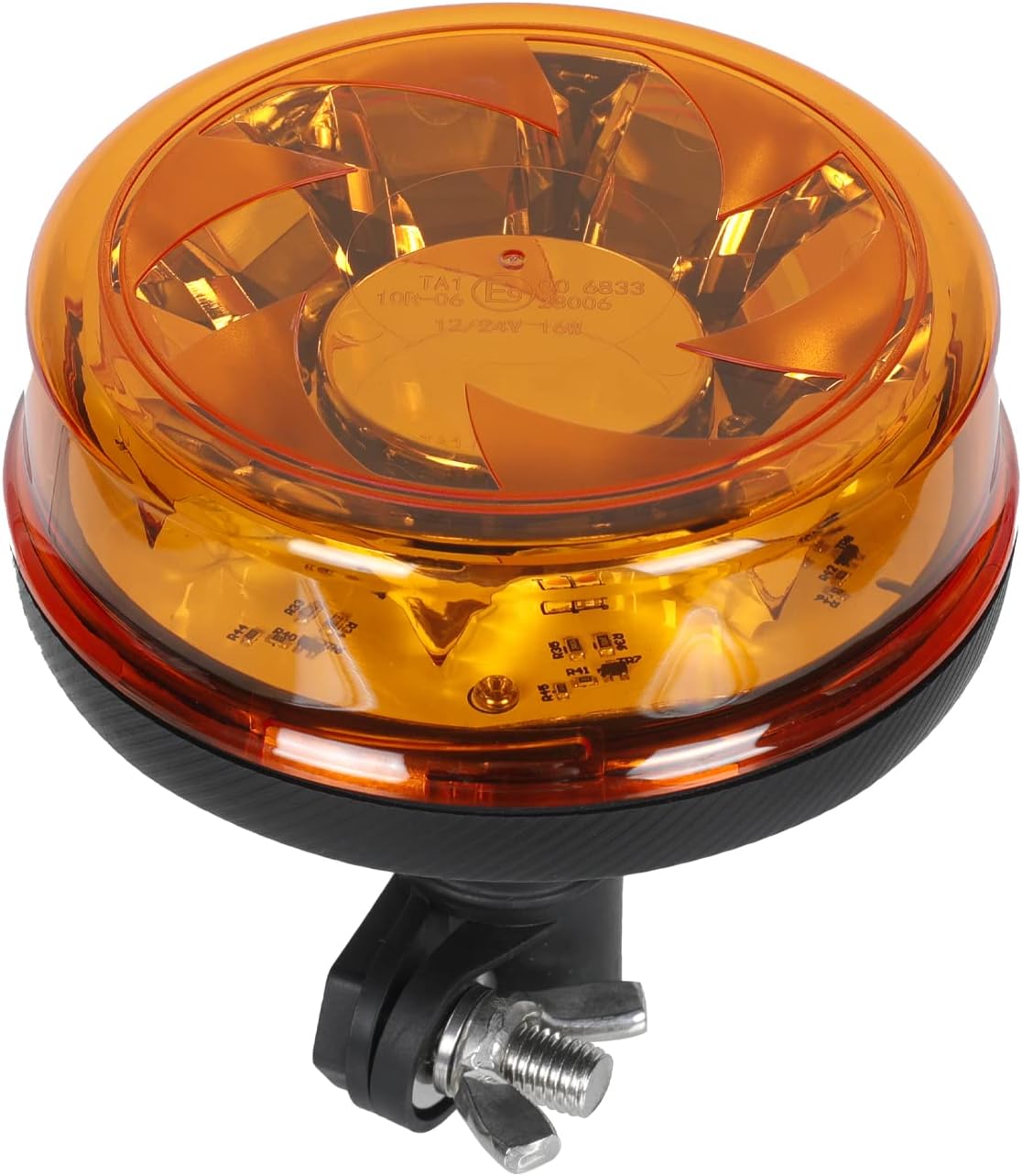 Qiping 1 Pack Orange LED Beacon Light 12v 24v Amber Emergency Vehicles ...