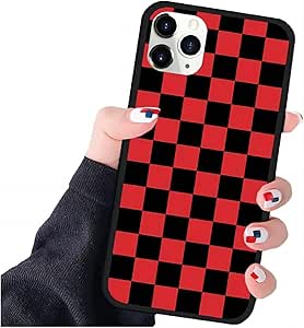 Amazon.com: Mixneer Checkerboard Phone Case Compatible with iPhone Grid Lattice Plaid Tartan ...