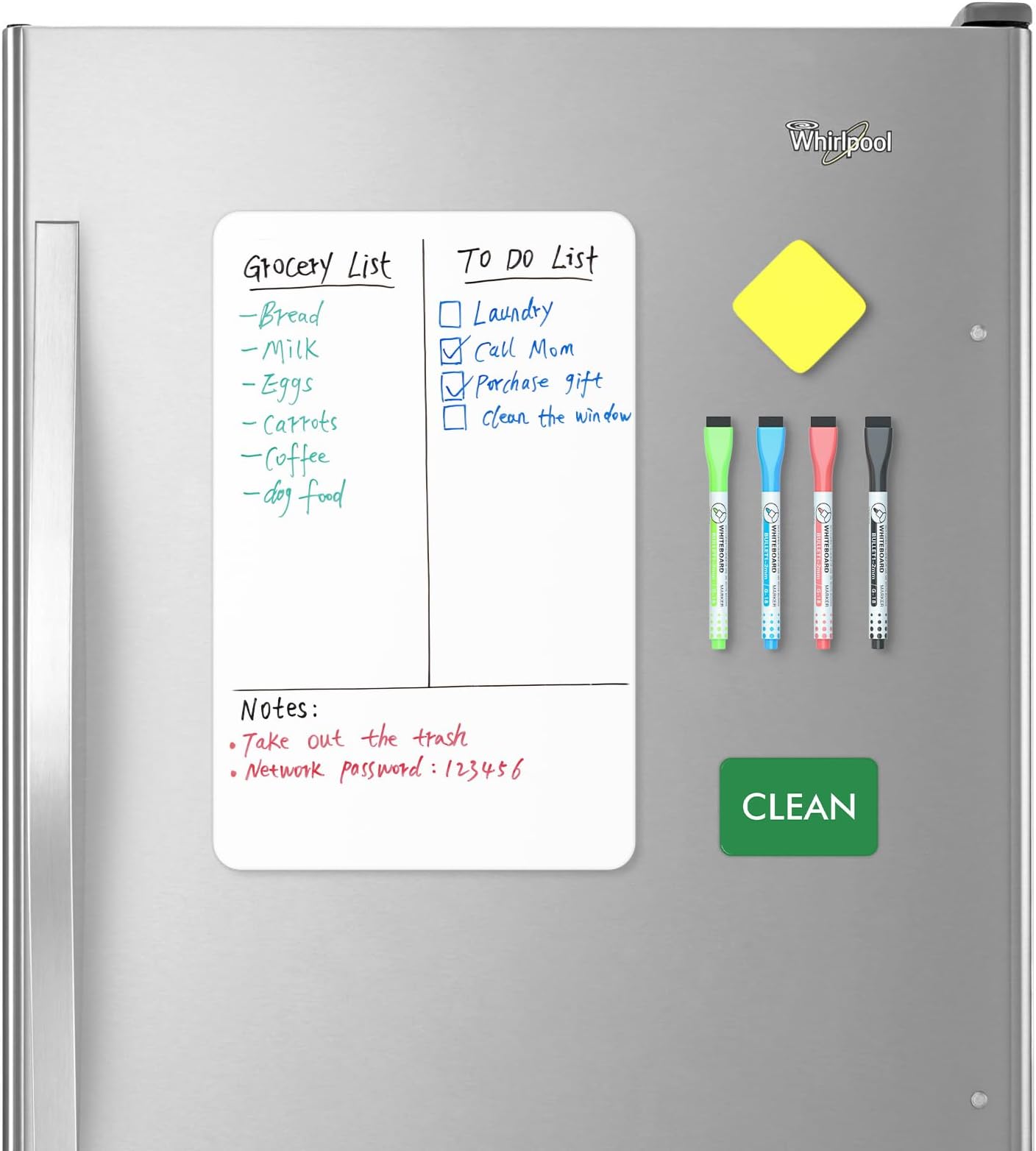 Amazon.com : 16” X 12” Whiteboard Magnetic Dry Erase Board Self ...