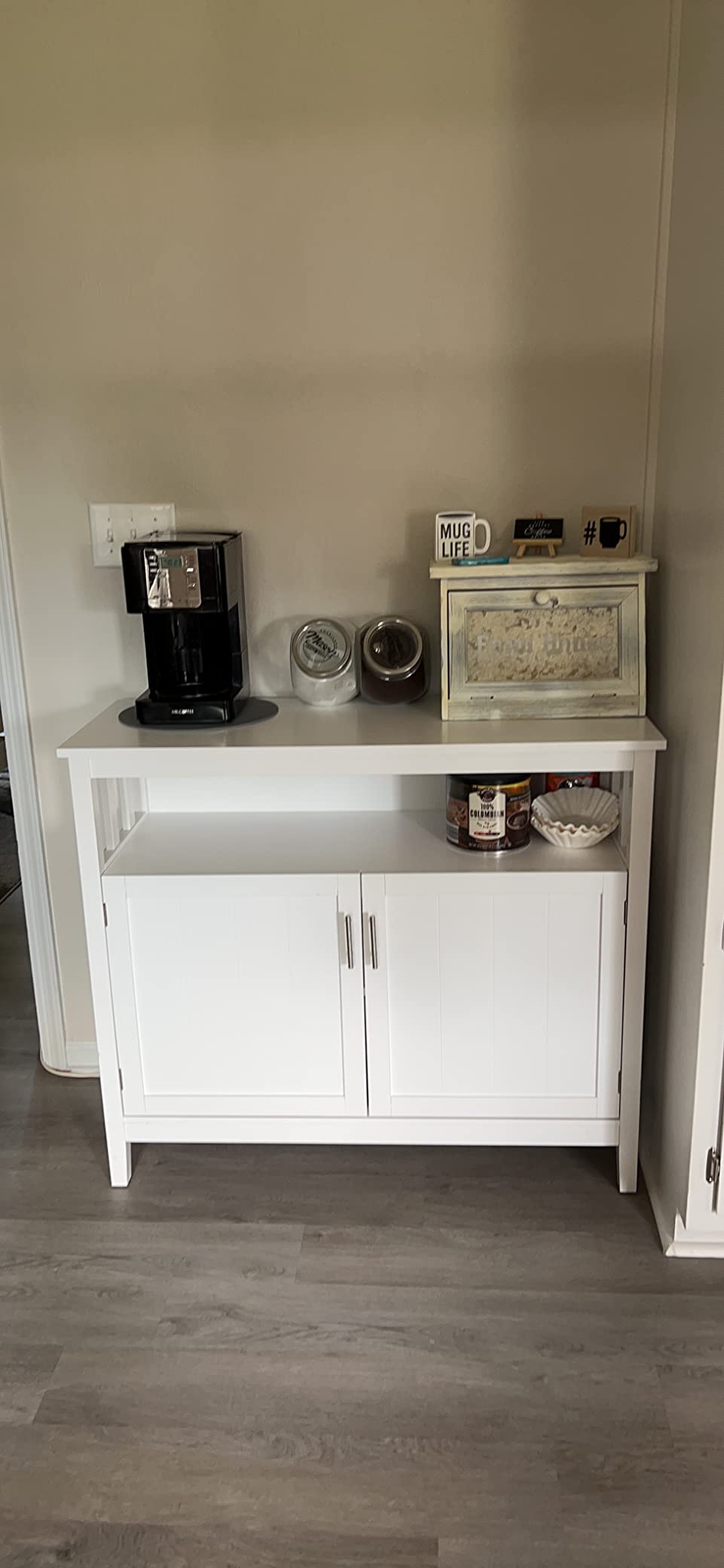 $27/mo - Finance RASOO Buffet Cabinet White Kitchen Buffet Storage ...