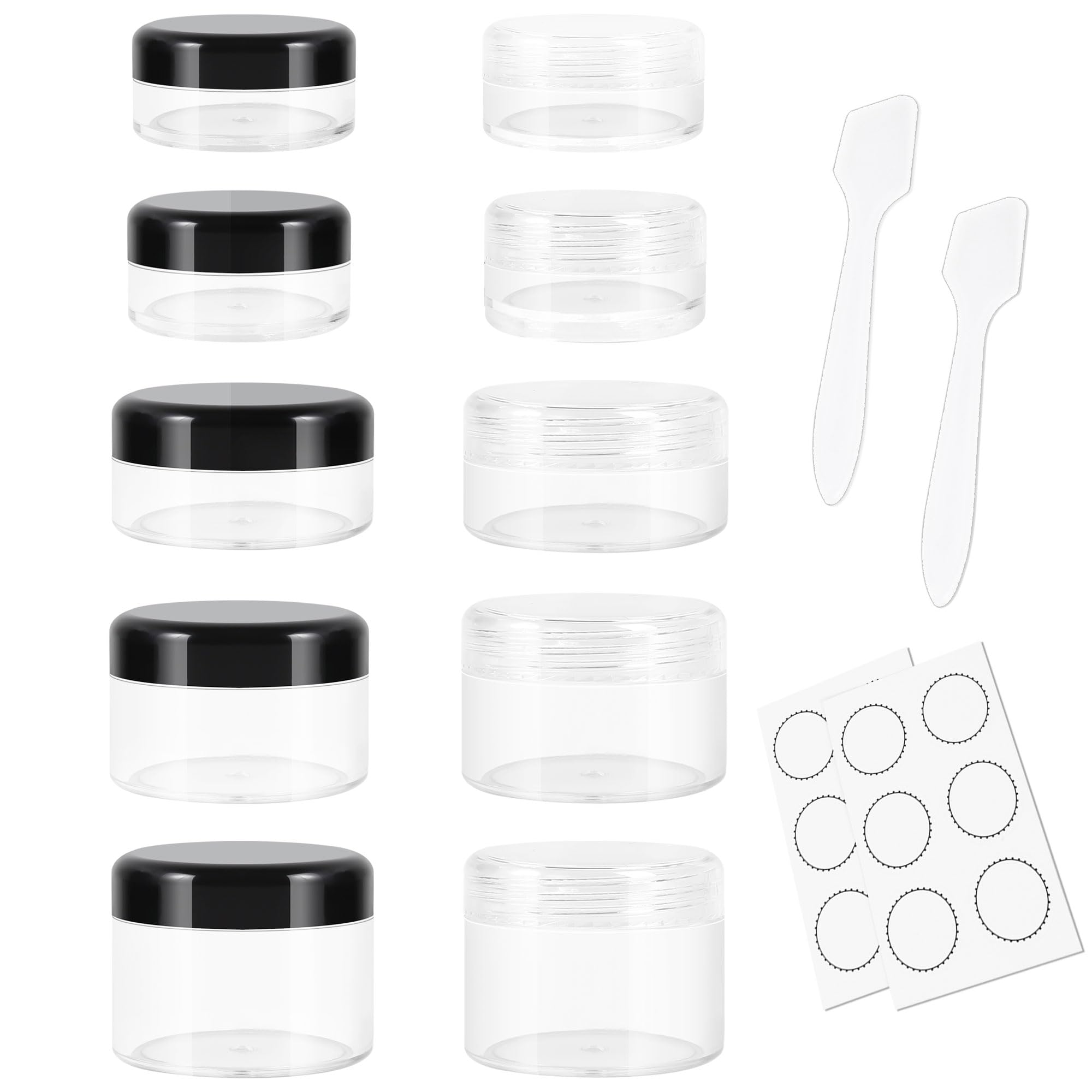 Amazon.com: 10 Pieces Small Travel Containers, 3/5/10/15/20 Gram Size ...
