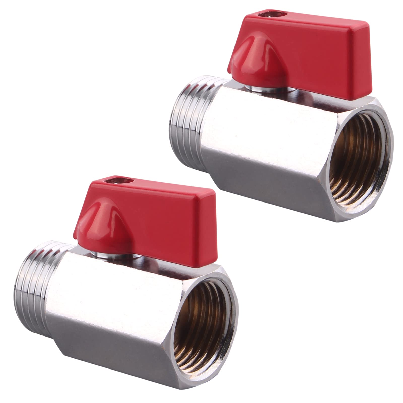 Snapklik.com : Brass Mini Ball Valve - 1/2 NPT Female X Male Thread ...