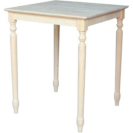 Amazon.com - International Concepts Square Counter Height Solid Wood ...