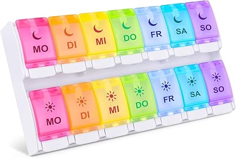 Tablettenbox 7 Tage - BUG HULL Medikamentenbox 7 Tage Morgens Abends 14 ...