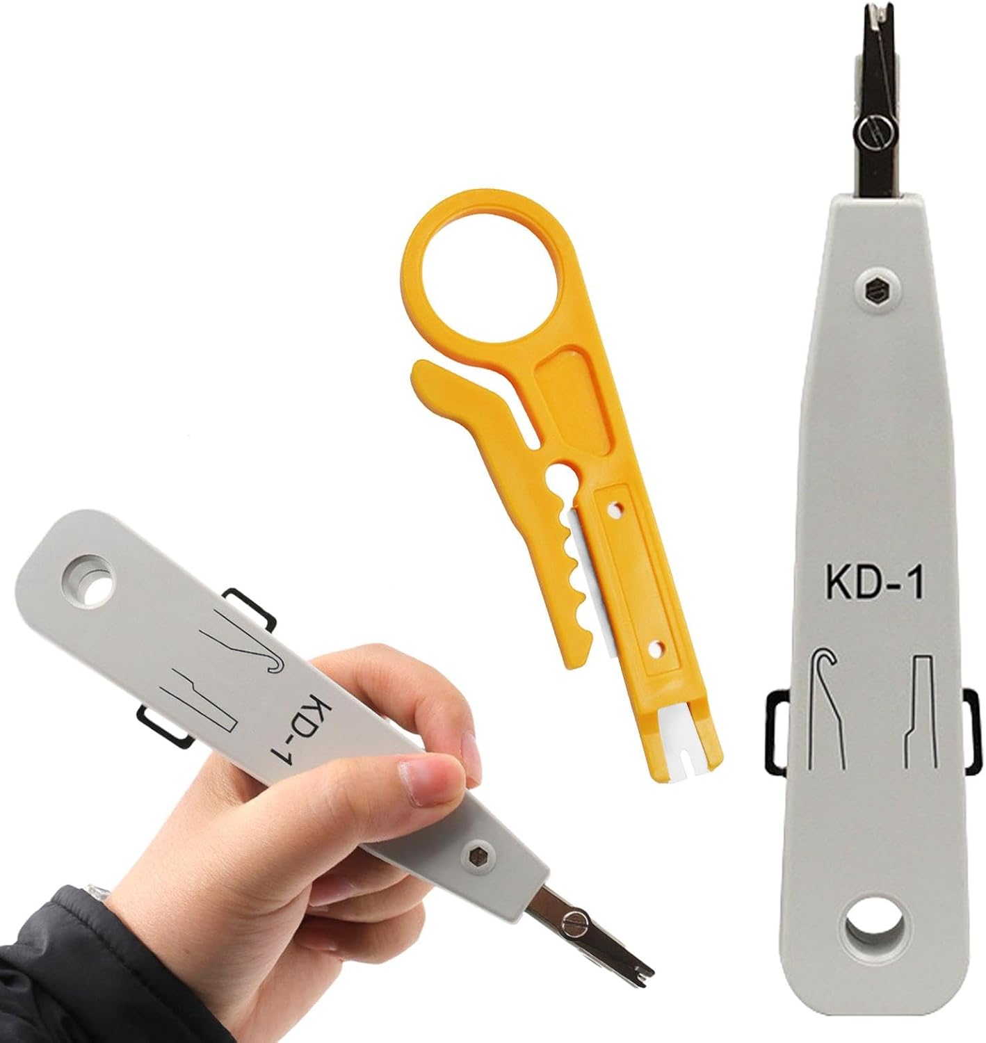 2pcs Professional Punch Down Tool Ethernet,Strip Network Cables,Krone ...