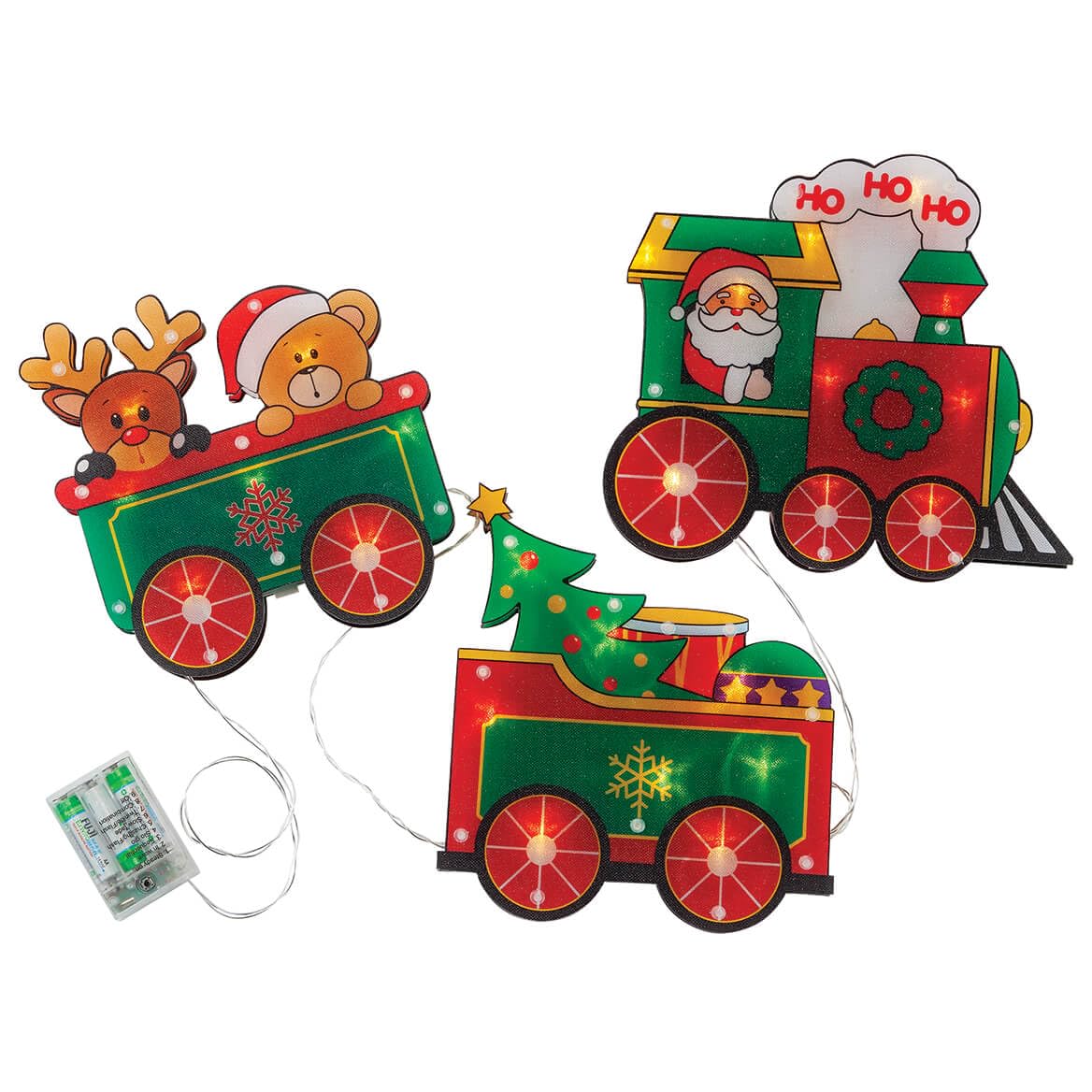 Amazon.com: Battery-Operated Santa Train Lights - Festive Christmas ...