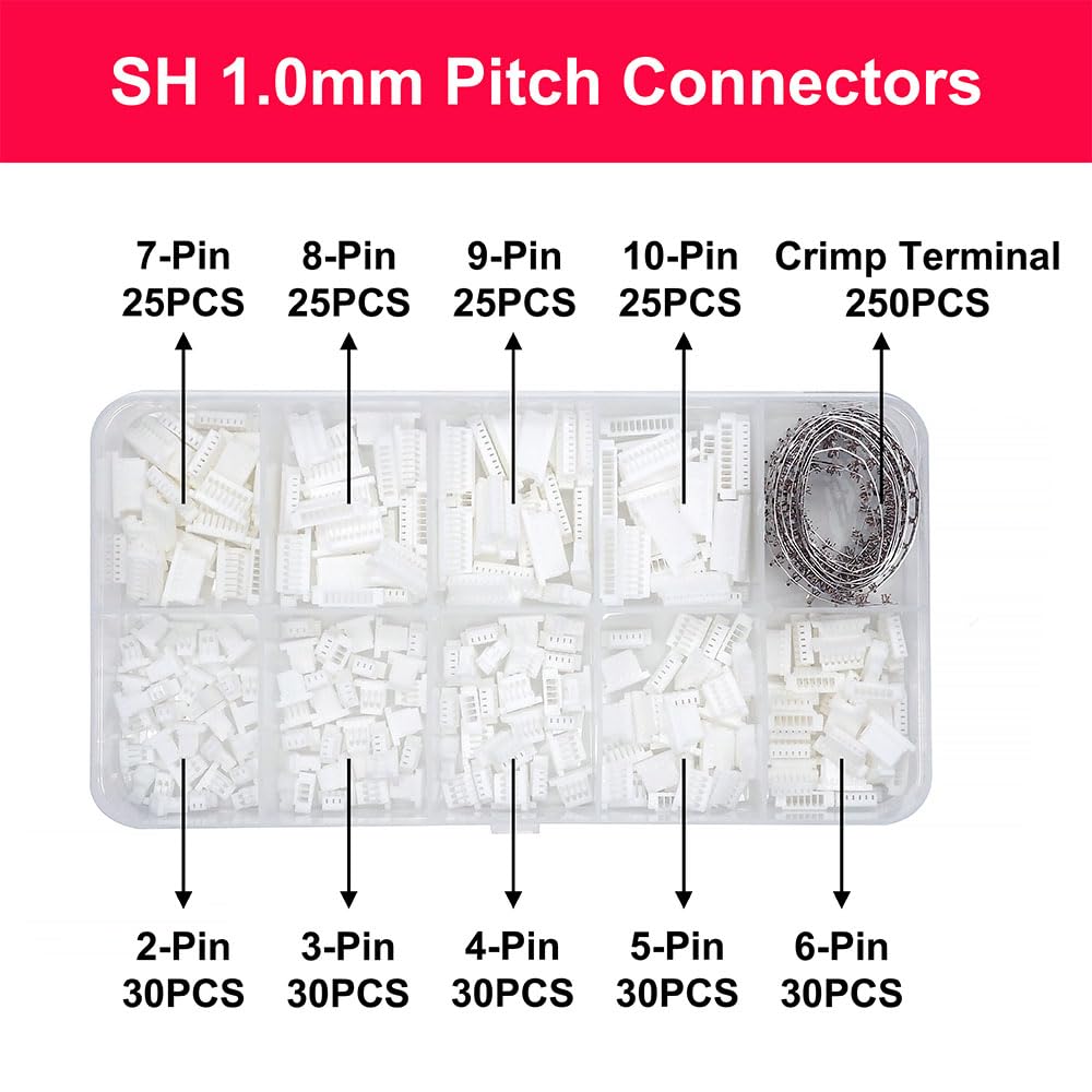 Snapklik.com : SH1.0 Connectors And Crimp Terminal Kit Compatible