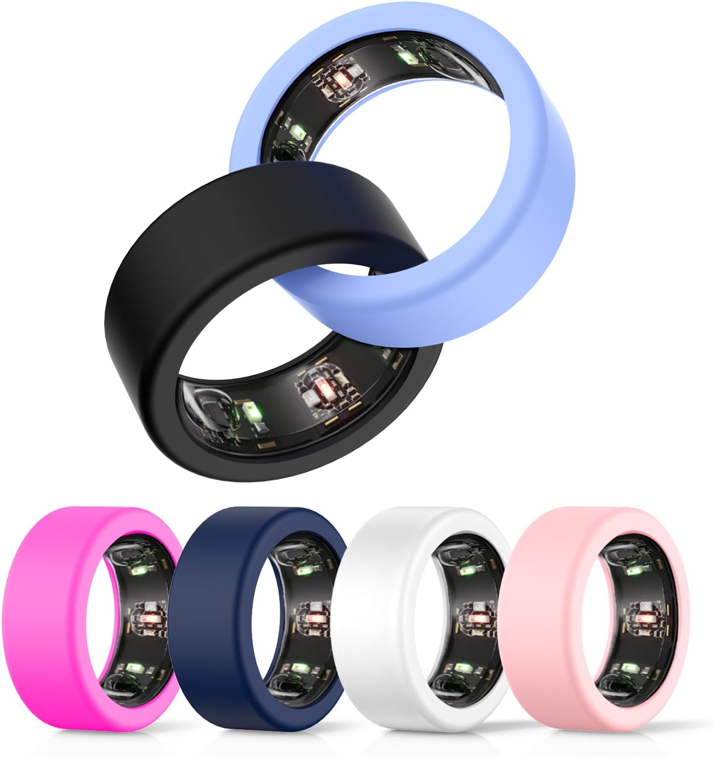 Amazon.com: WADVCU 6 Pack Silicone Ring Case for Oura Ring Protector ...