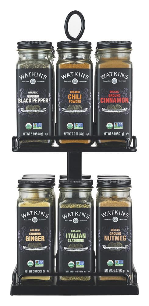 Snapklik.com : Watkins Countertop Two Tier Rotating Spice Rack ...