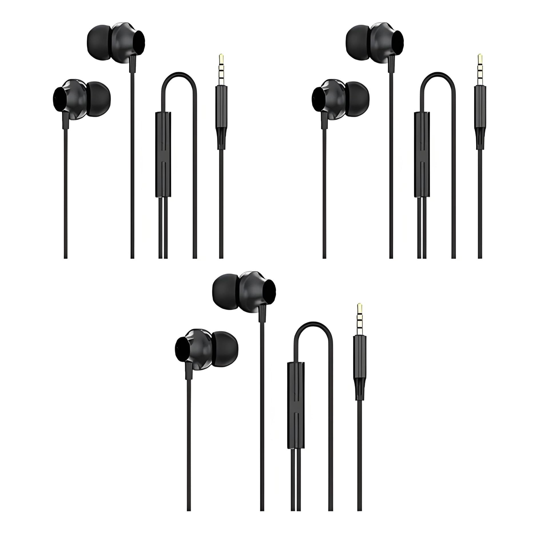 Amazon.com: 3 Packs Wired Earbuds in-Ear Headphone Noise Isolating Ear ...