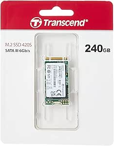 Transcend MTS420S 240 GB M.2 2242 SATA III 6 Gb/s Internal Solid State Drive (SSD) 3D TLC NAND ...