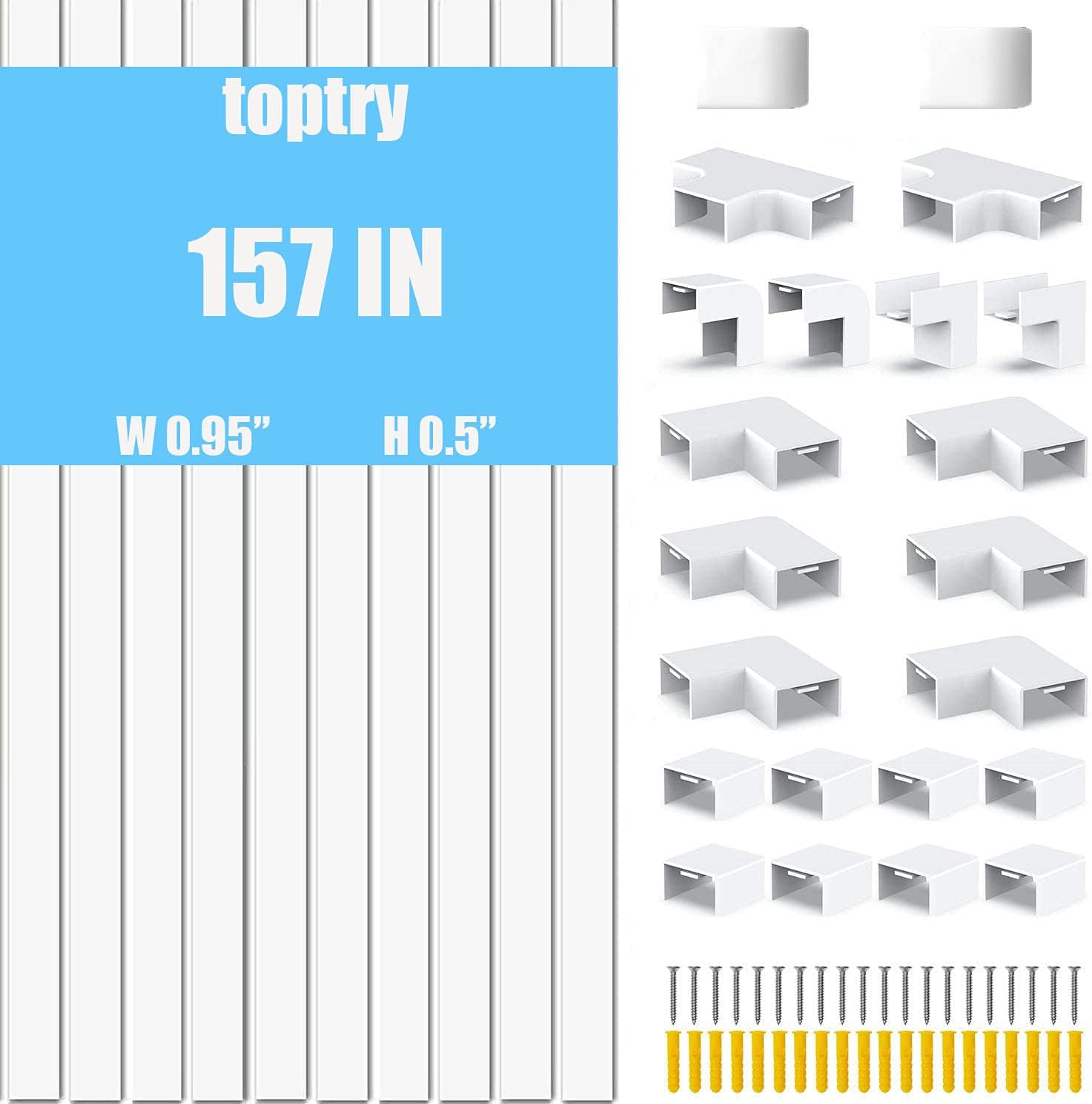 Cache-câbles mural de 400 cm – Cache-câbles à peindre pour fils sur le ...