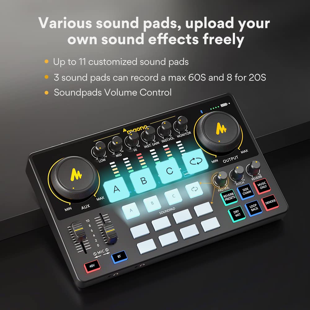 Snapklik.com : MAONO Podcast Equipment Bundle 10 Channel Audio ...