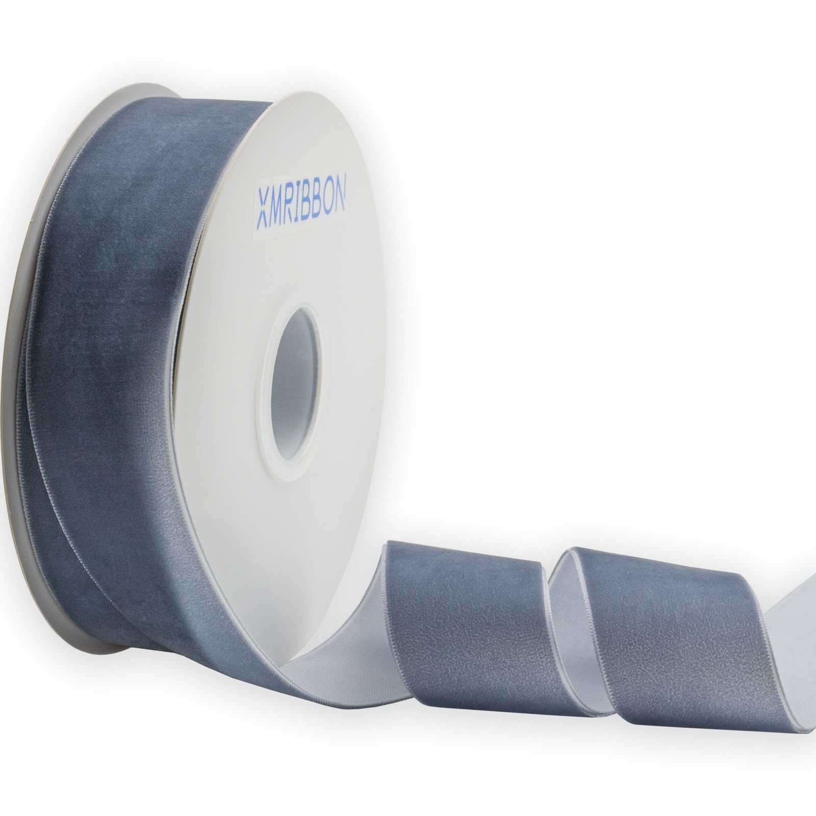 Amazon.com: XMRIBBON Dusty Blue Velvet Ribbon Single Sided,1 1/2 Inch ...