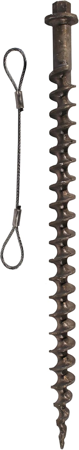 Amazon.com : Penetrator 26" Aluminum Reusable Screw Anchor with Tie Off ...