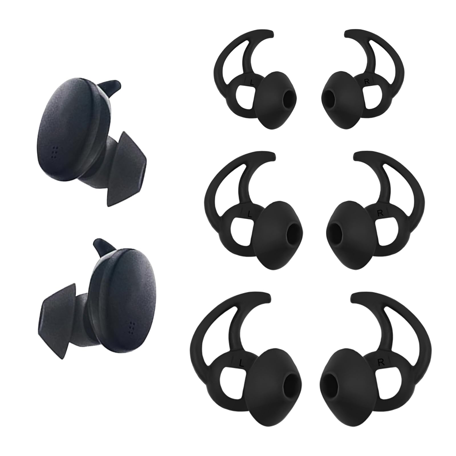 Amazon.com: TSZYYM for Bose Earbuds Replacement Tips (SML 3 Pairs Black ...