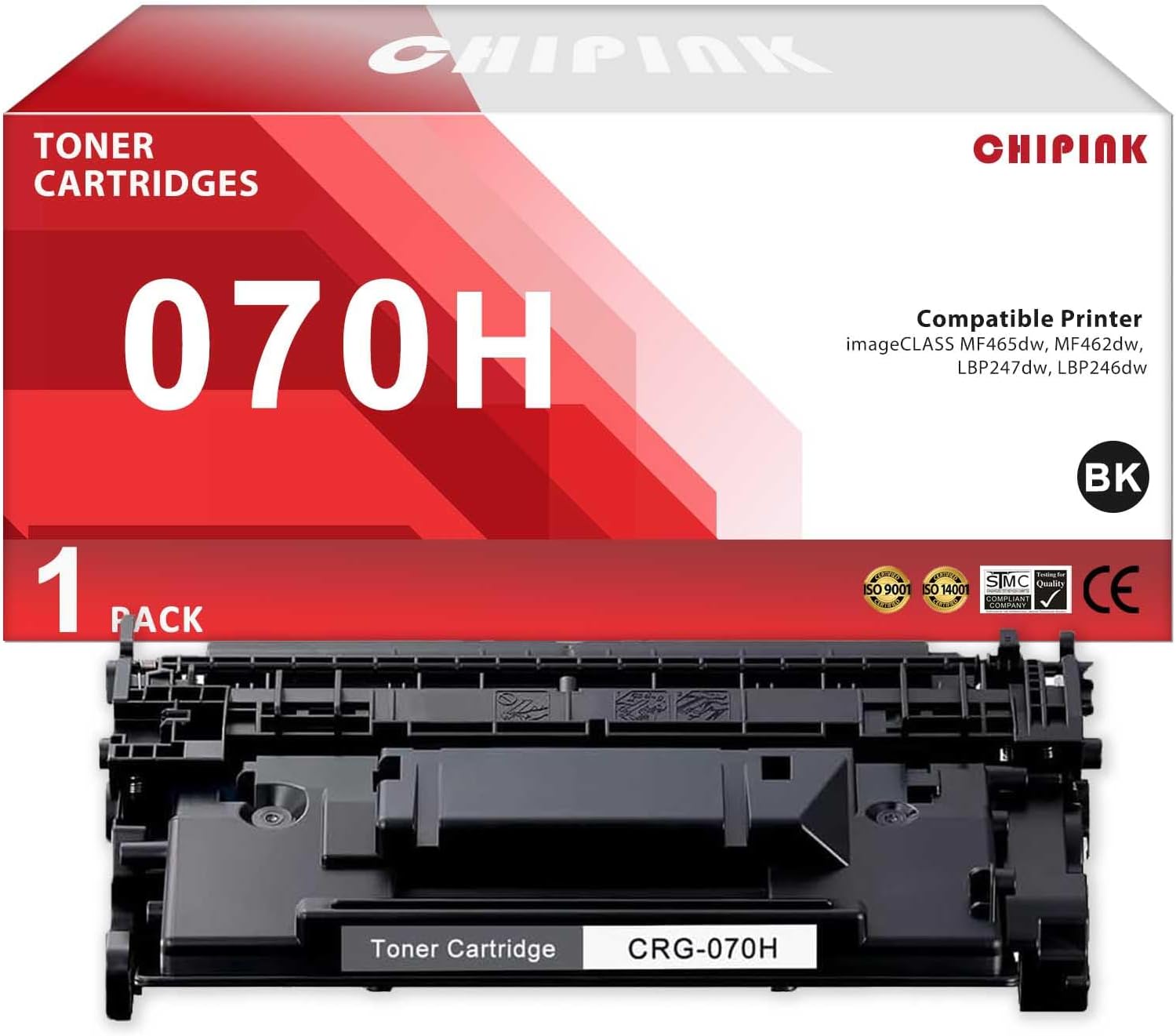 Amazon.com: Chipink 070H Black High Yield Toner Cartridge Replacement ...