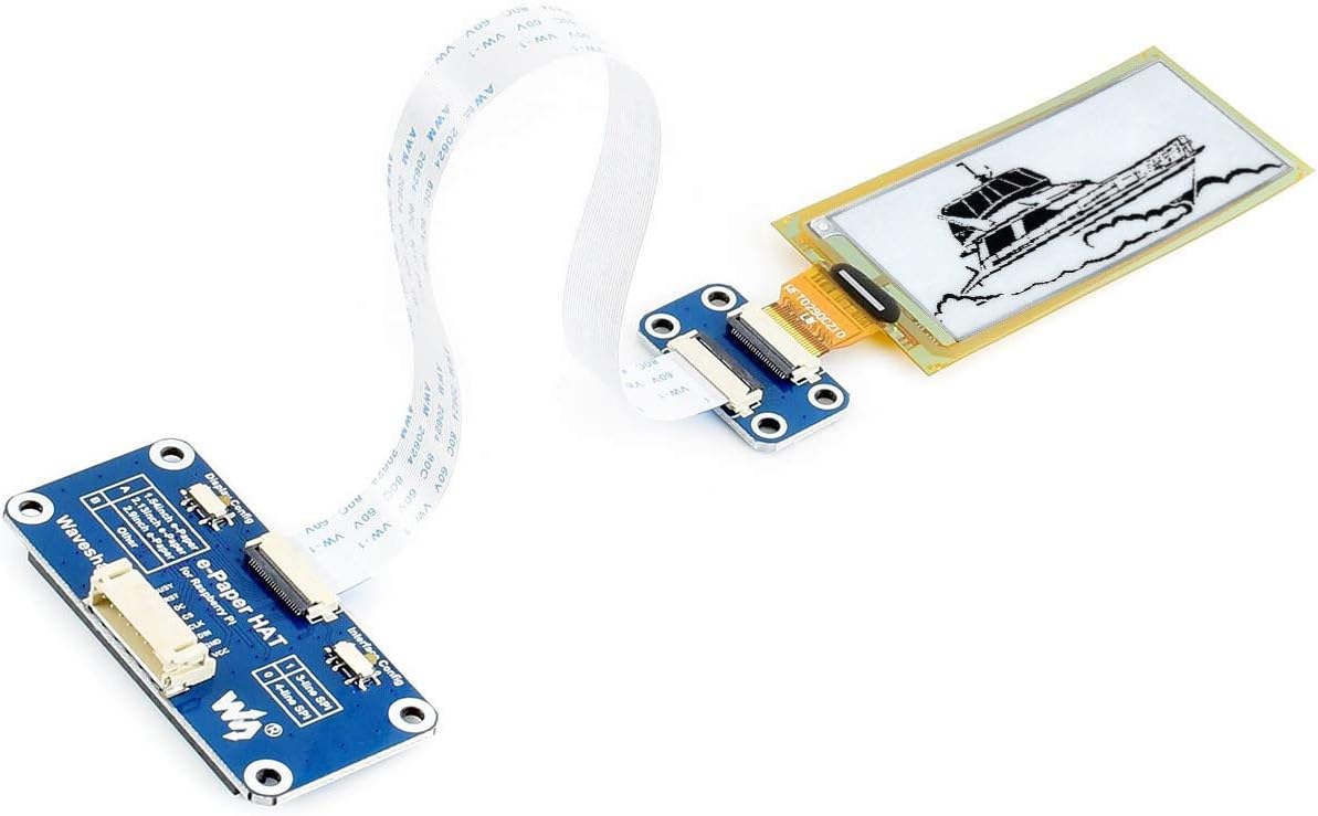 Amazon.com: waveshare 2.9 inch Flexible E-Ink Display HAT (D) E-Paper ...
