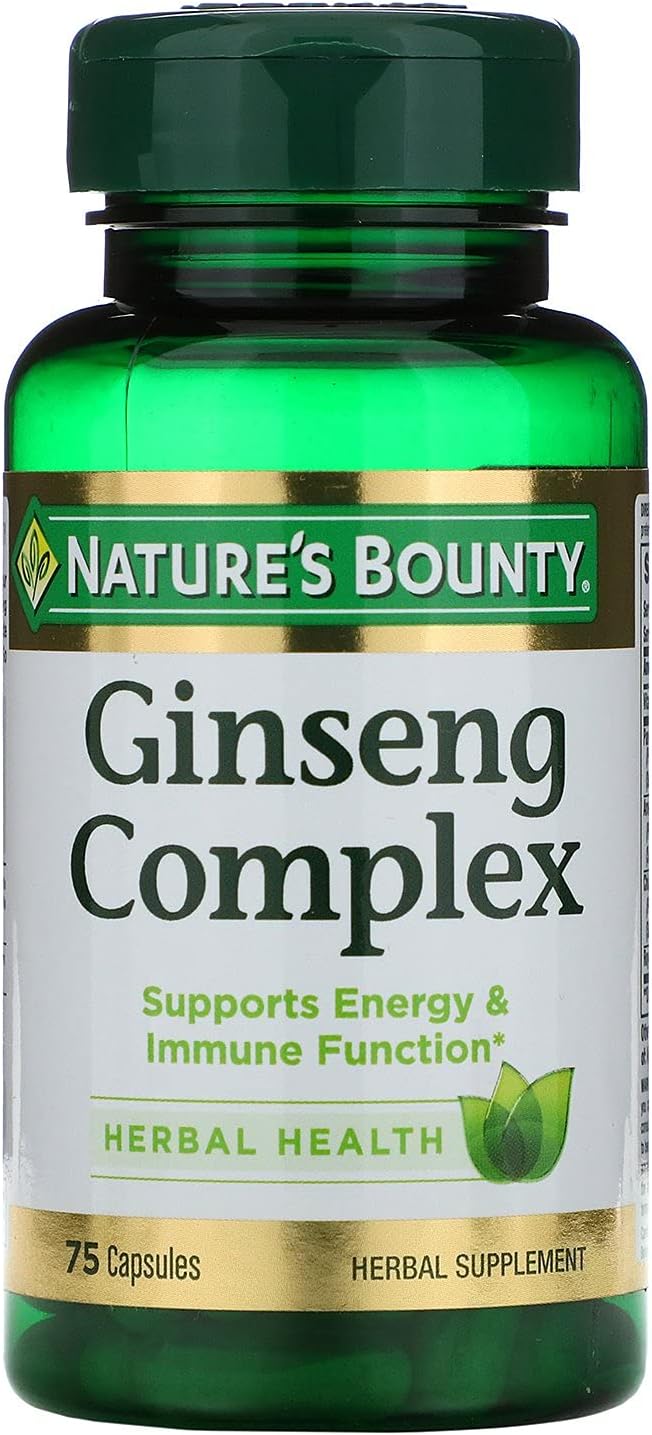 Nature's Bounty Ginseng Complex Plus Royal Jelly 75 Capsules: Buy ...
