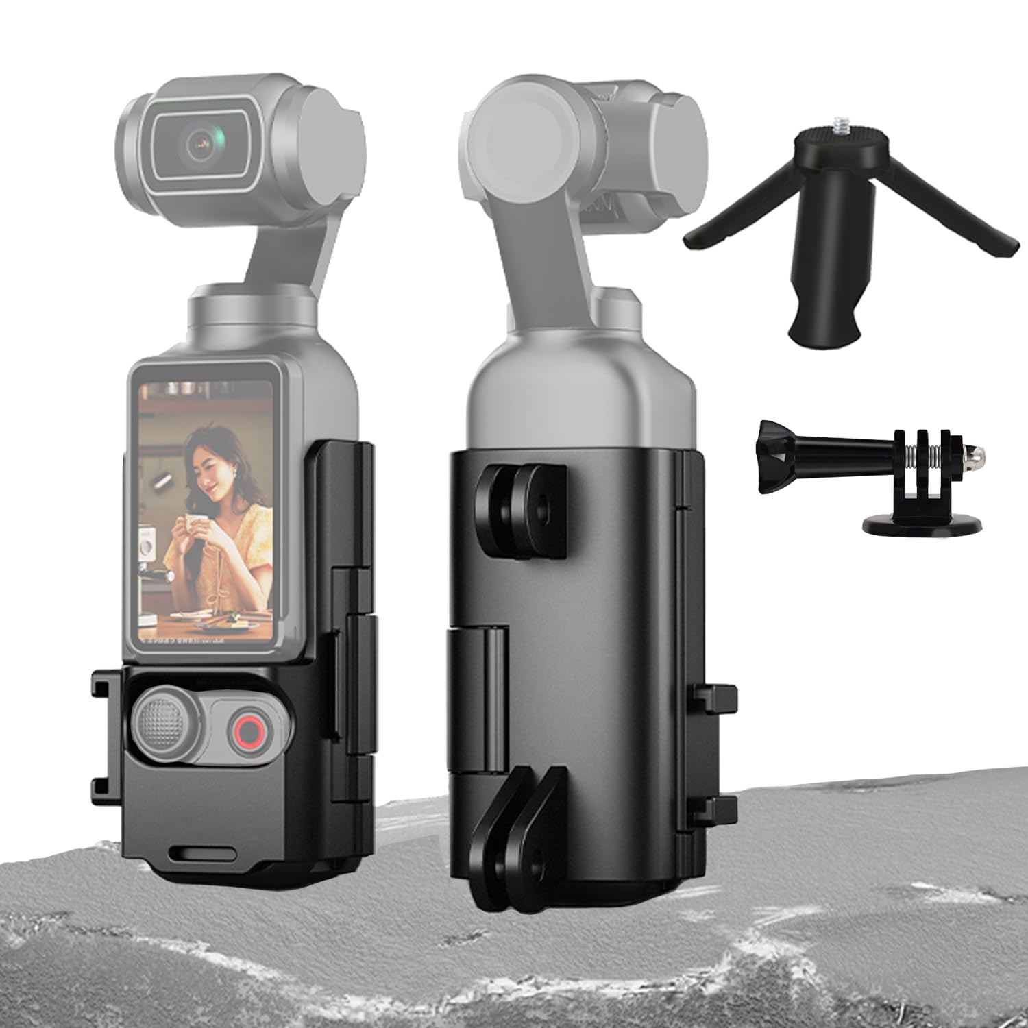 Amazon.com: HAFOKO Osmo Pocket 3 Expansion Frame Adapter Protective ...
