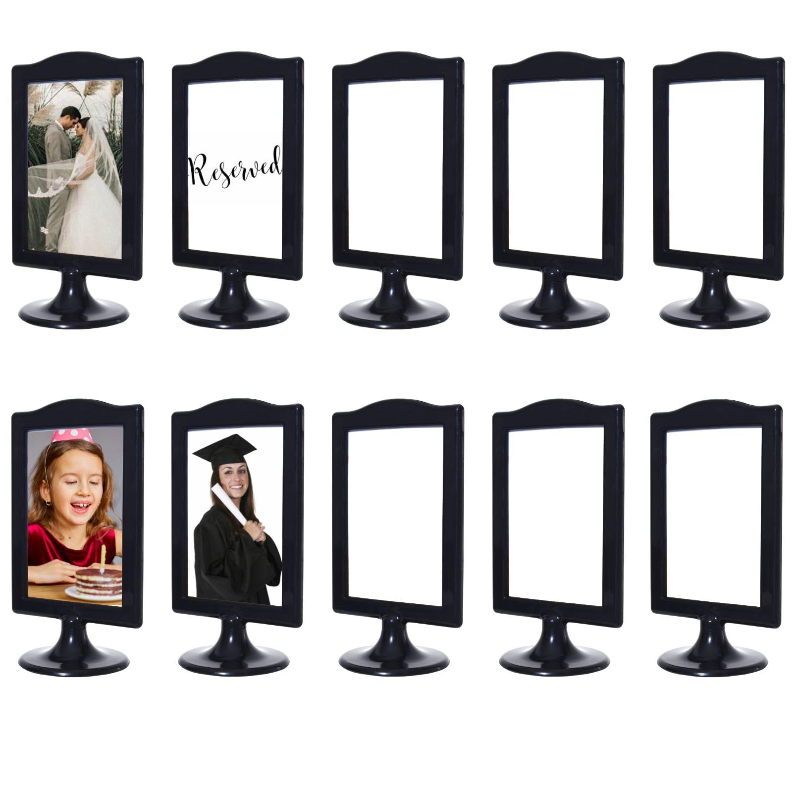 Double Sided Standing Picture Frames, 4x6 Plastic Picture Frame Bulk ...