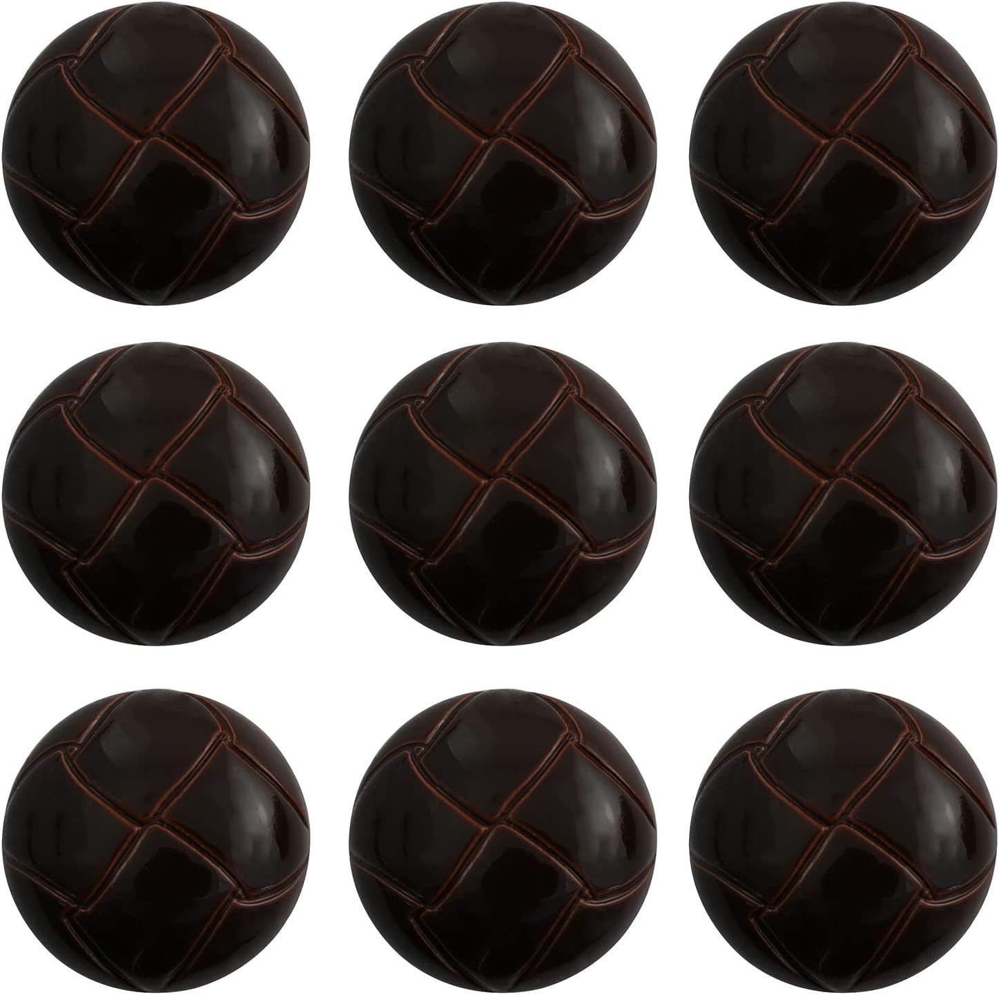 Amazon.com: XGNG 50PCS Brown Football Pattern Imitation Leather Style ...