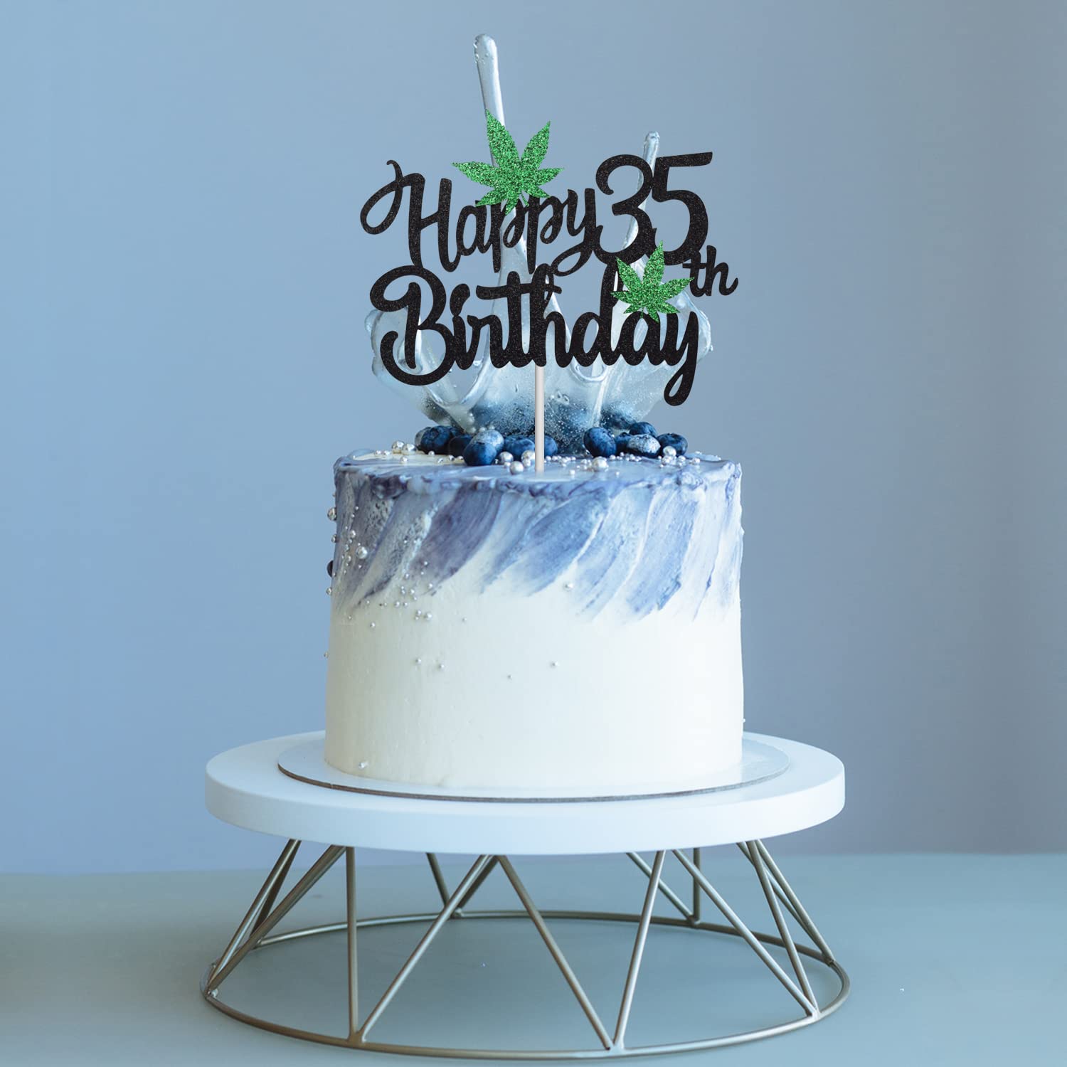 Snapklik.com : Pot Leaves Happy 35th Birthday Cake Topper - 35th ...