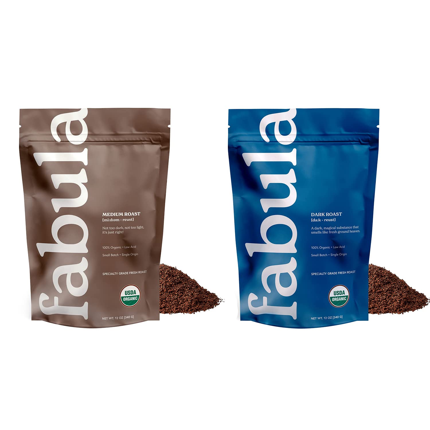 Amazon.com : Fabula Organic Coffee Freshly Grounded - Medium and Dark ...