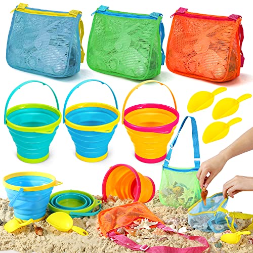 TOY Life Collapsible Beach Toys for Kid Toddler with 3 Shell Collecting ...