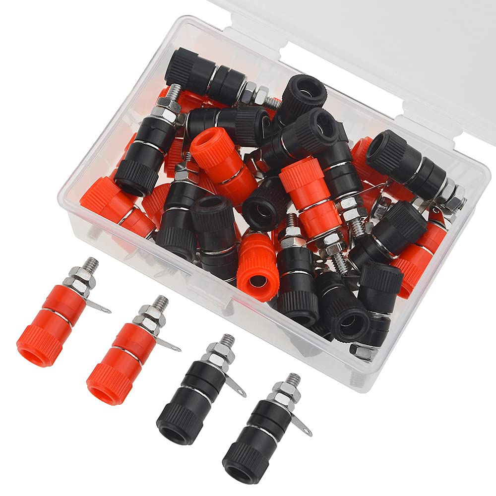 Snapklik.com : 40 PCS Binding Posts Terminals 4mm Banana Plug Socket ...