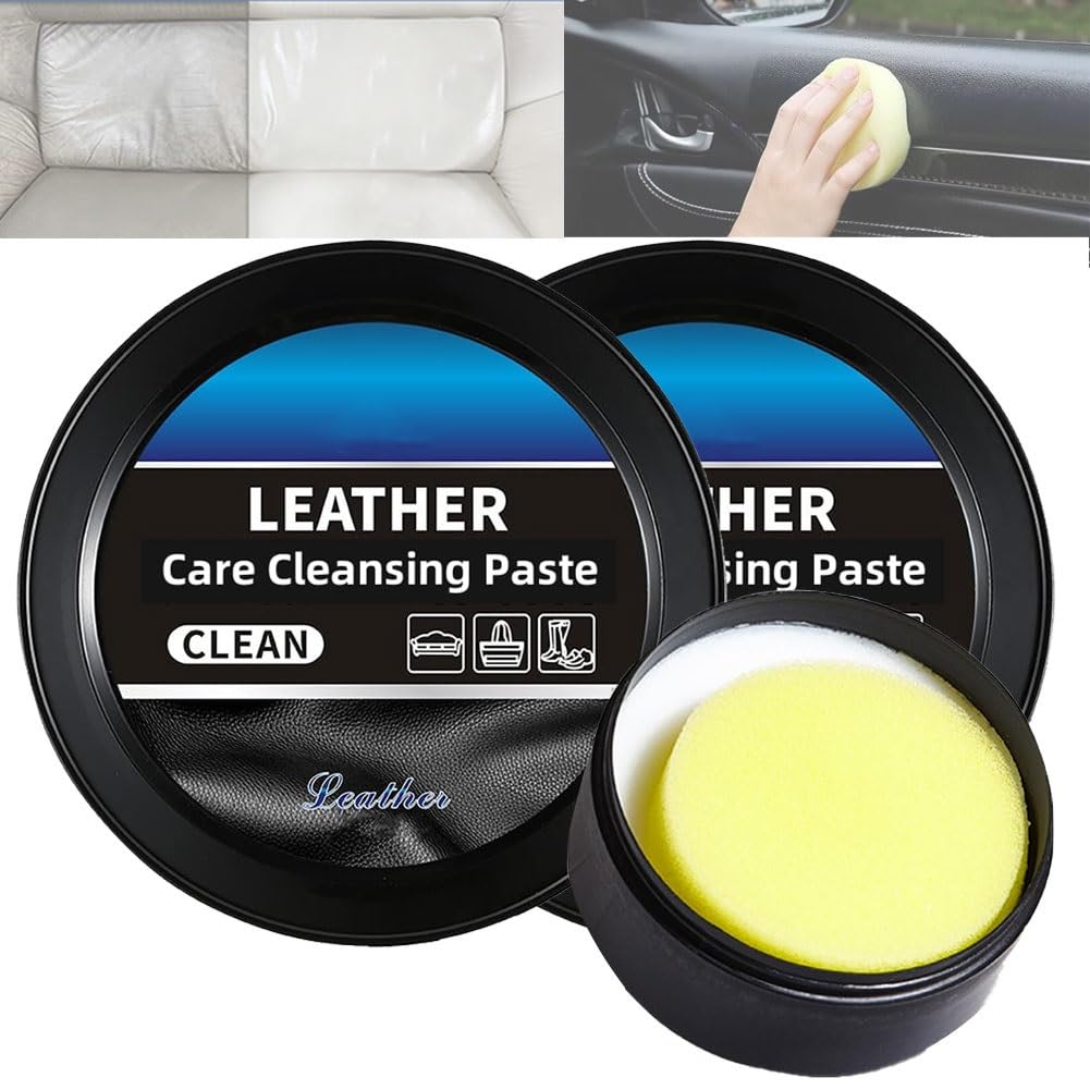 Amazon.com: Leader Cleaning and Care Cream & Cleaning Paste for Leather ...