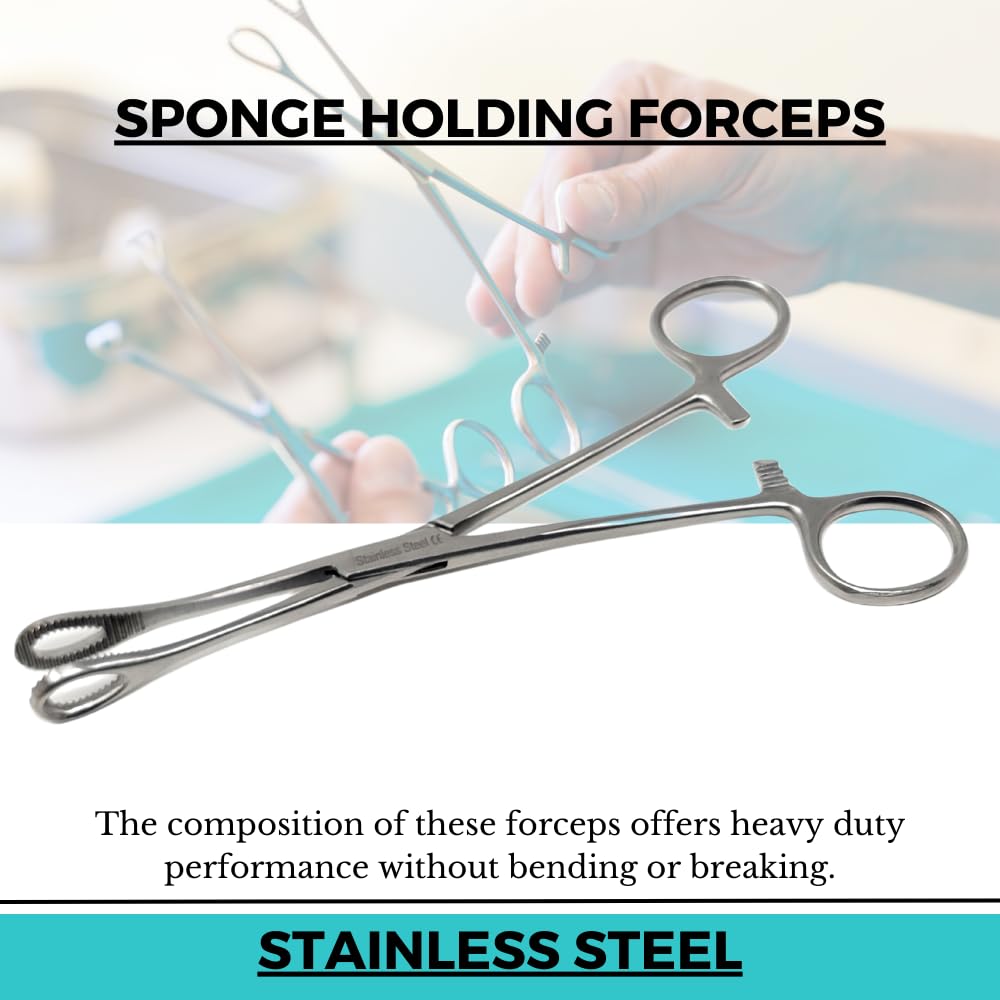 Snapklik.com : Foerster Sponge Forceps Straight + Curved Serrated Loop ...