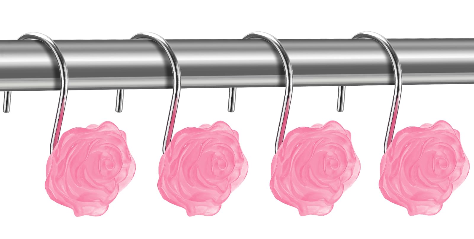 Snapklik.com : Rose Shower Curtain Hooks, Glow In The Dark, Pretty ...