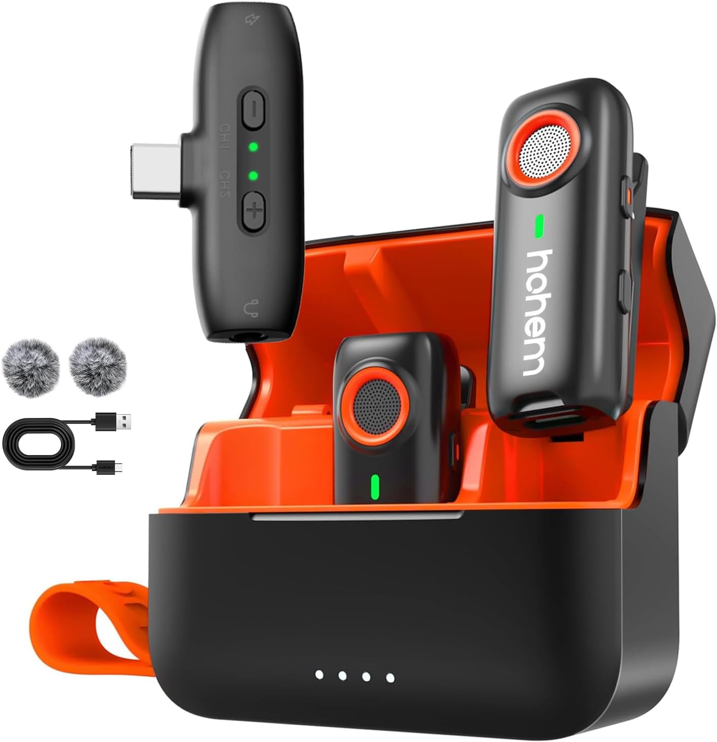 Amazon.com: hohem MIC-01 Wireless Lavalier Microphone,Mini Lapel Mic ...