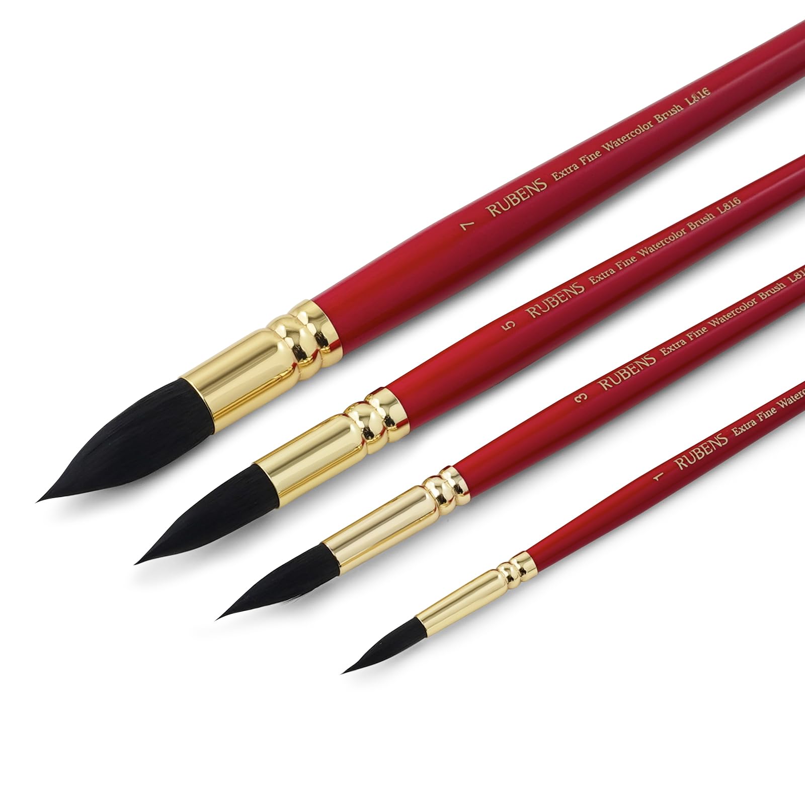 Paul Rubens Watercolor Brushes Set, Synthetic Squirrel Hair Paint ...