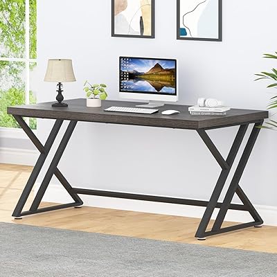 Amazon.com: Tribesigns 63 Inch Executive Desk, Large Office Computer ...