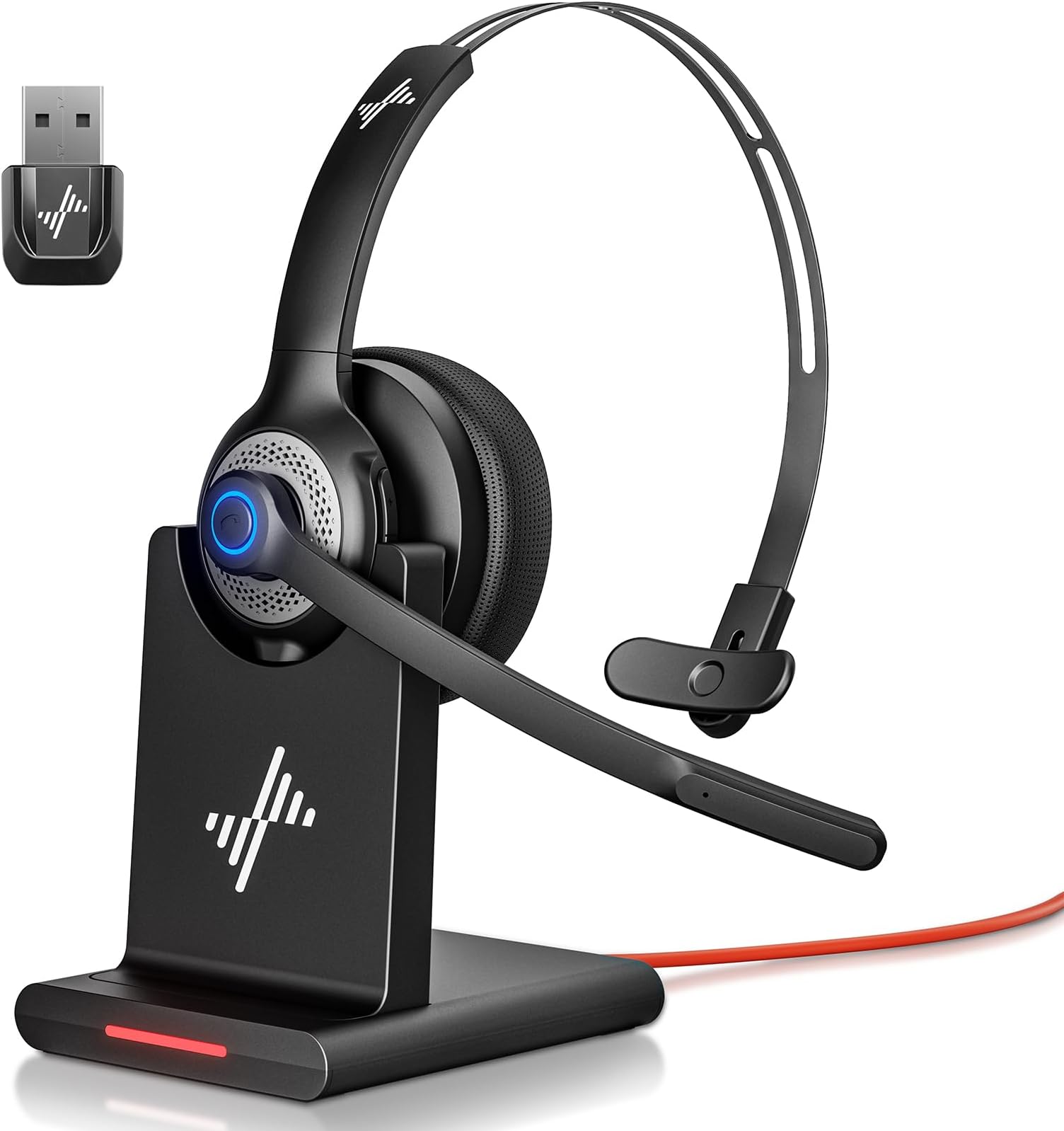 Amazon.com: Wireless Headset, Bluetooth Headset with Microphone, AI ...