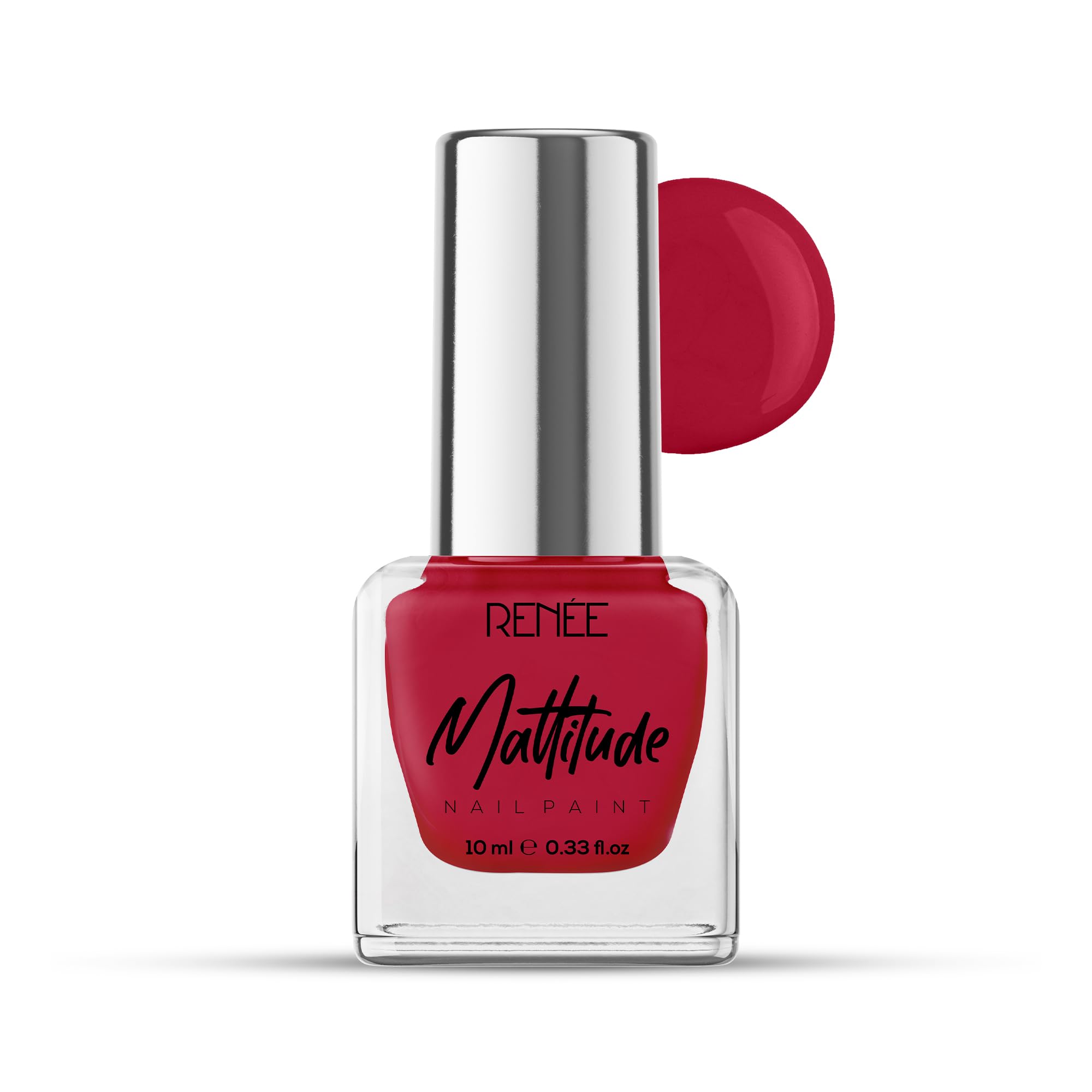 Buy RENEE Mattitude Nail Paint- Salsa Red 10ml | Quick Drying, Matte ...