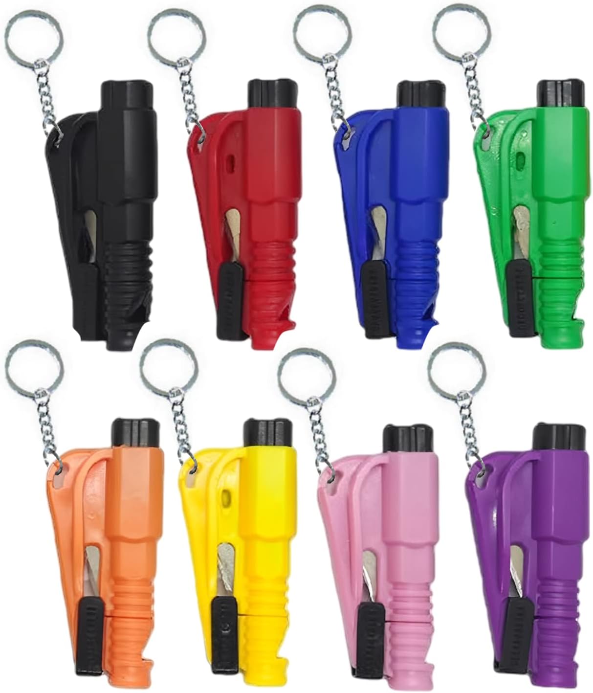 AUSTUFF 8Pcs 3 in 1 Seatbelt Cutter and Window Breaker, Window Breaker ...