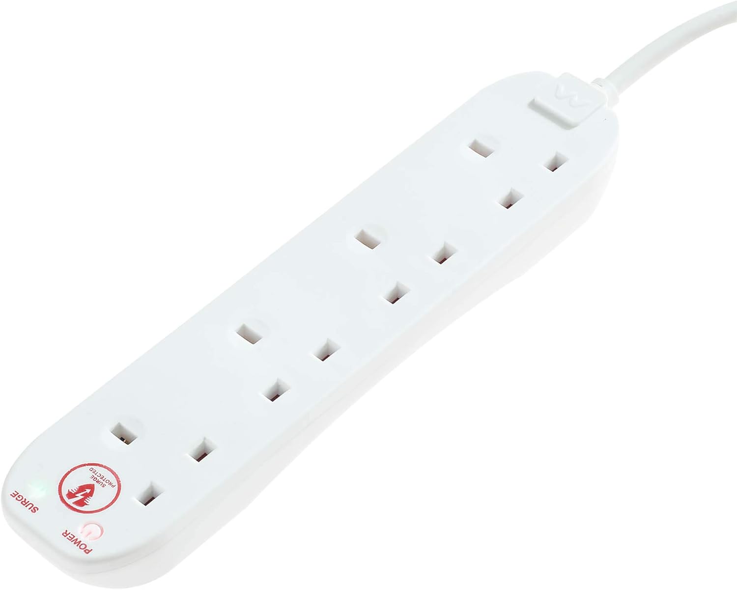 Masterplug SRG42-MP Four Socket Power Surge Protected Extension Lead, 2 ...