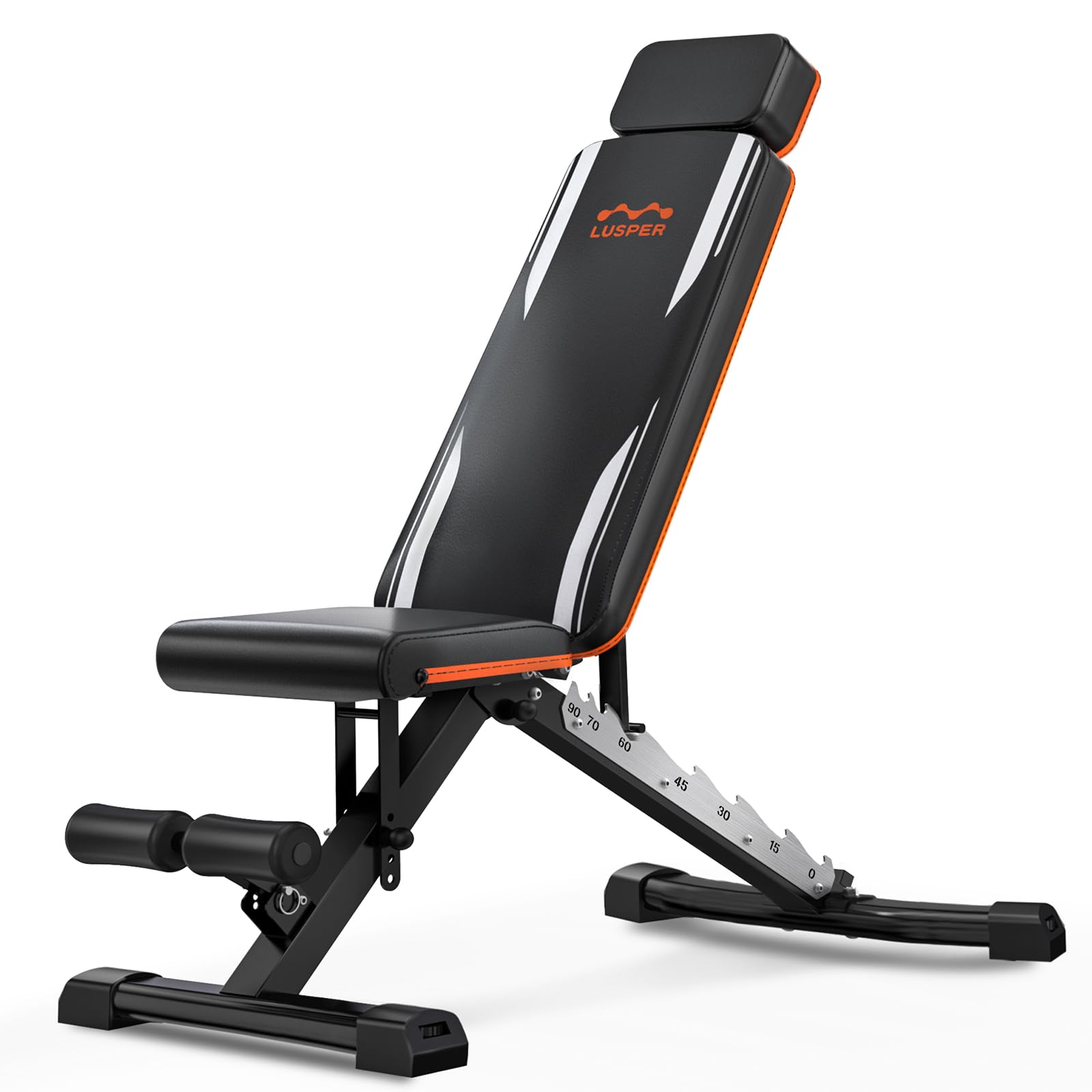 Snapklik.com : Lusper 800lb Upgraded Adjustable Weight Bench, Foldable ...