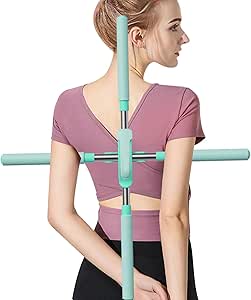 Amazon.co.jp: Yoga Stick Stretching Tool, Crosses, Automatic Lock, 21.3 ...