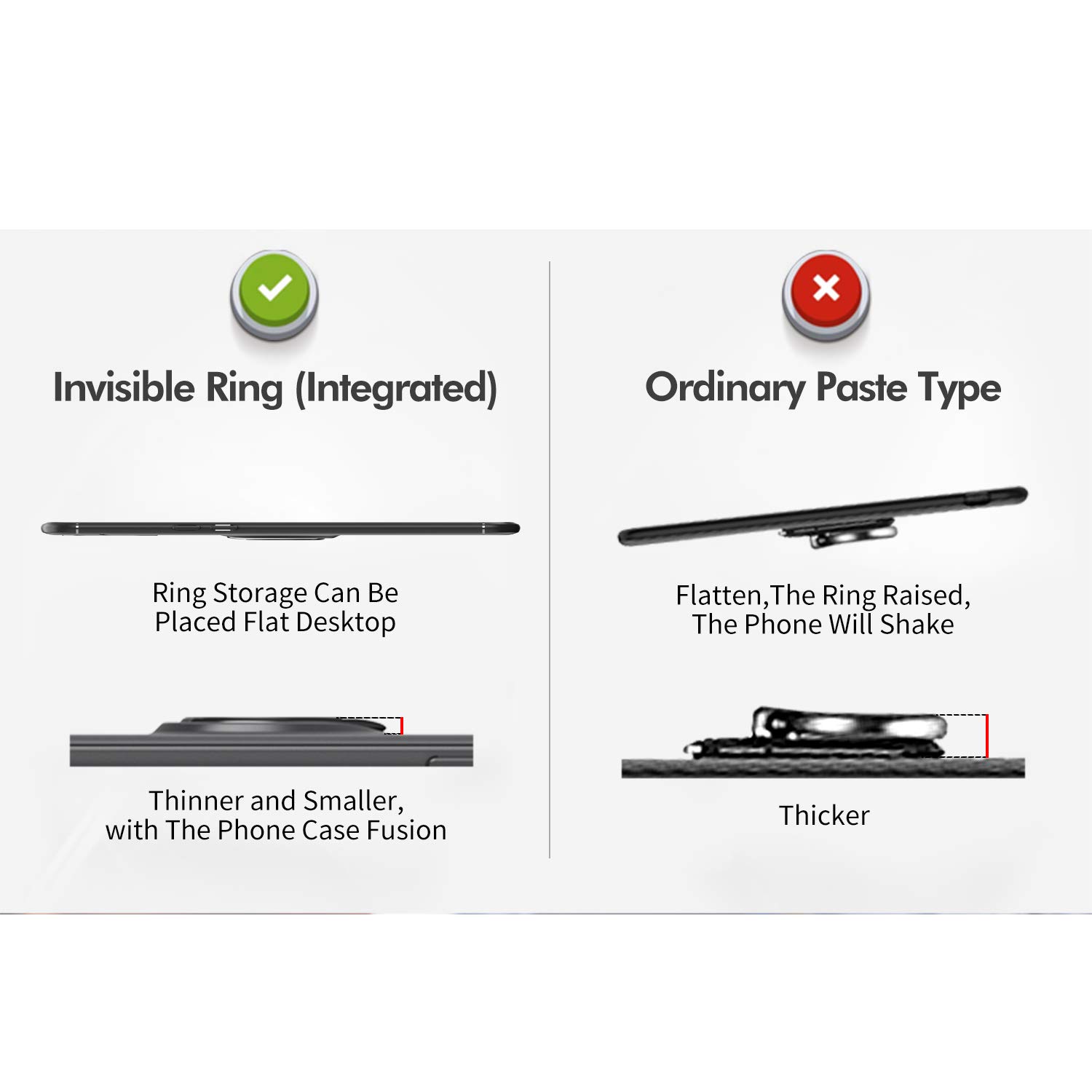 Snapklik.com : iCoverCase For OnePlus 8 Pro Case, Rotatable Matal Ring ...