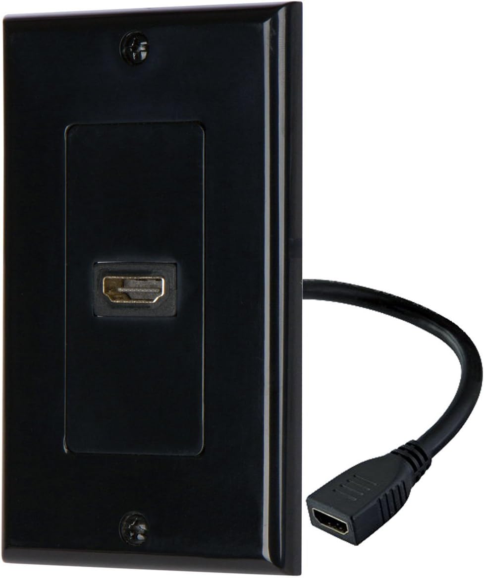Amazon.com: iMBAPrice - HDMI Pigtail Wall Plate Built-in Flexible Hi ...