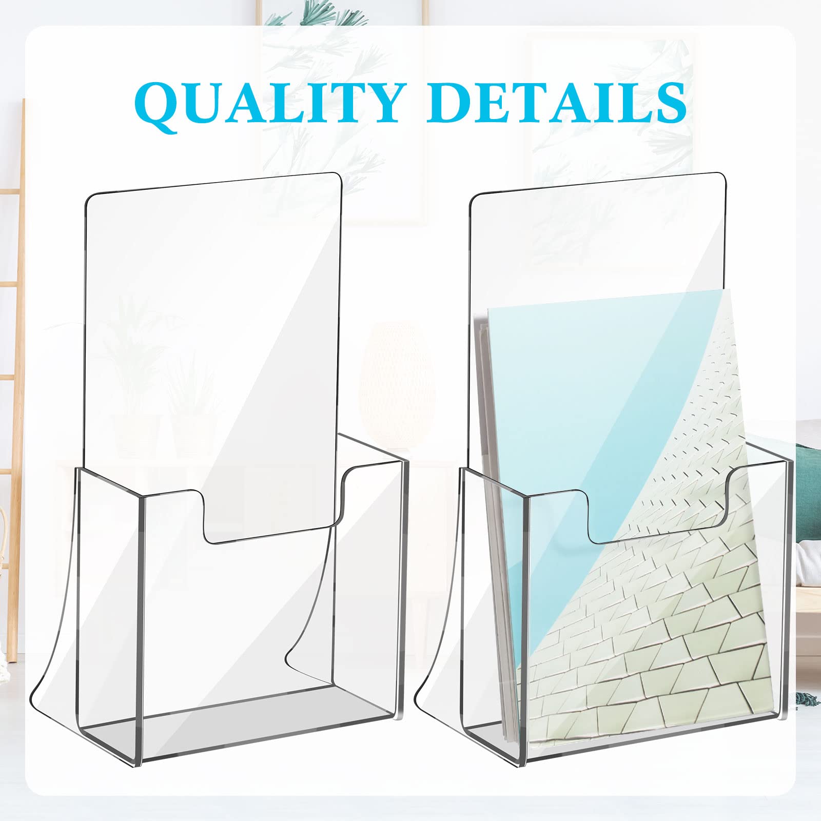 Snapklik.com : 10 Pieces Acrylic Brochure Holder 8.2 X 5.5 Clear ...