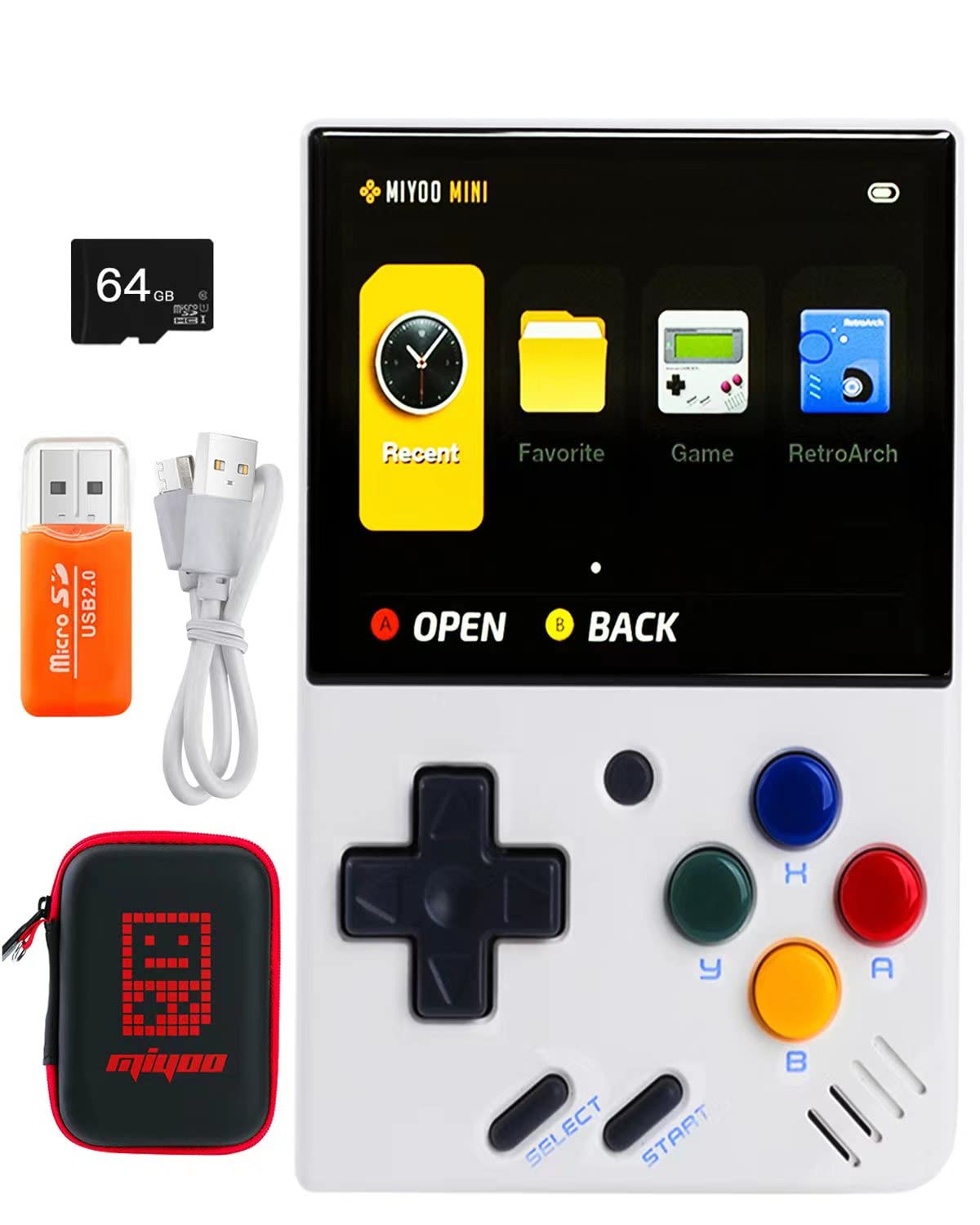 Miyoo Mini V2,Portable Handheld Retro Video Games Consoles Rechargeable ...