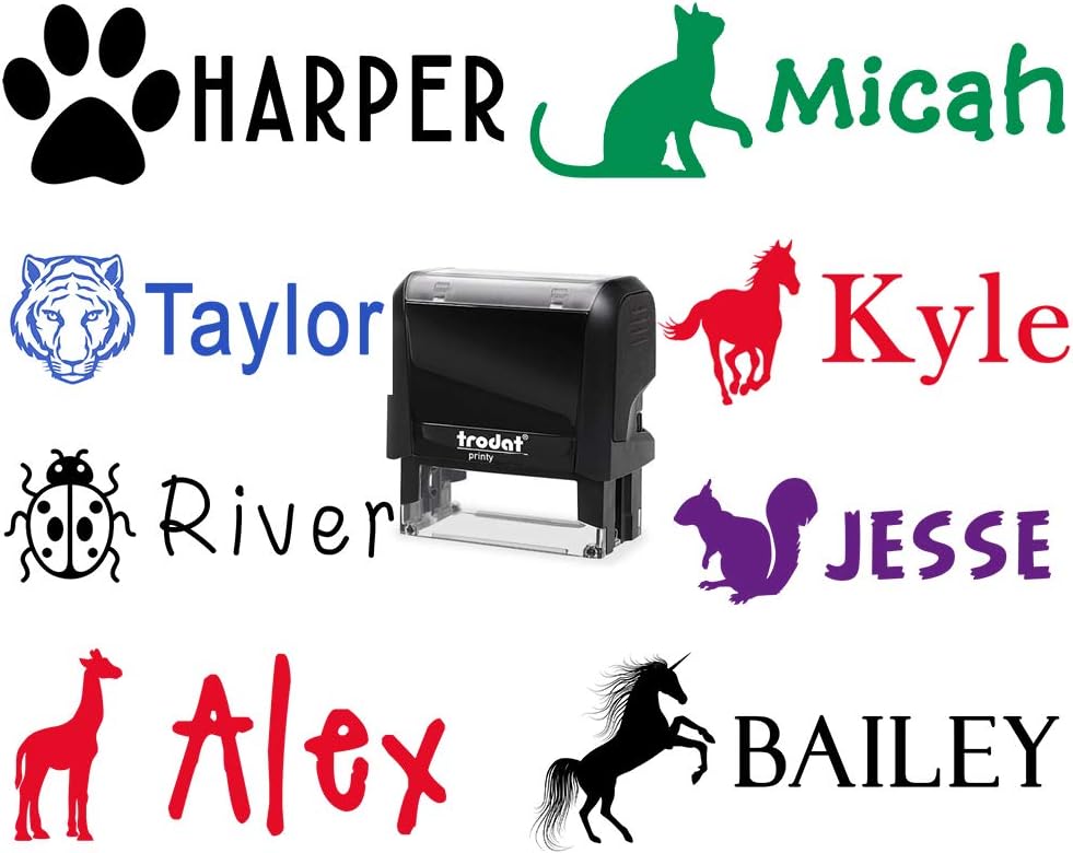 Amazon.com : 50+ Images to Choose from - Custom Name Stamp for Adults ...