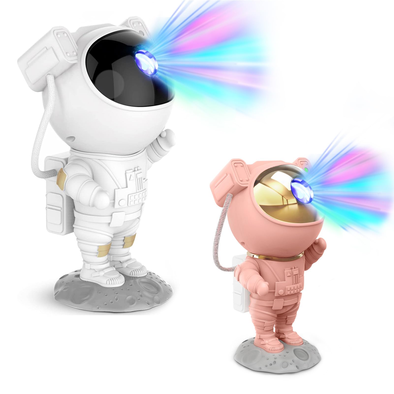 Amazon.com: White & Pink Astronaut Star Projector Set – Galaxy Night ...