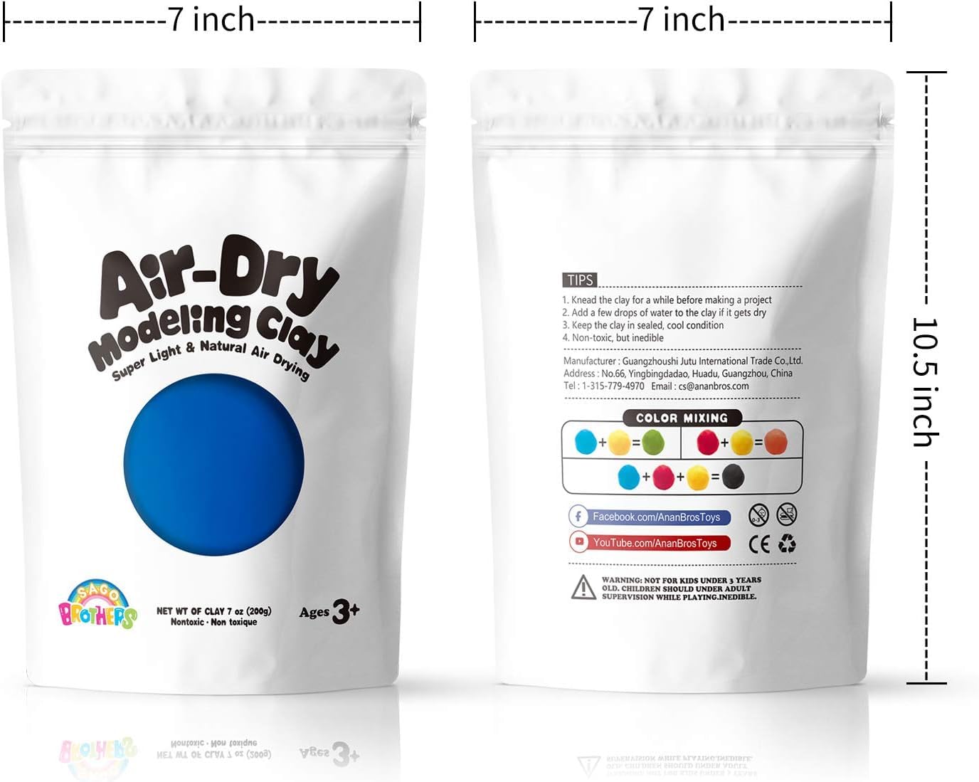Snapklik.com : Modeling Clay For Kids - Blue, 7 Oz Molding Magic Clay ...