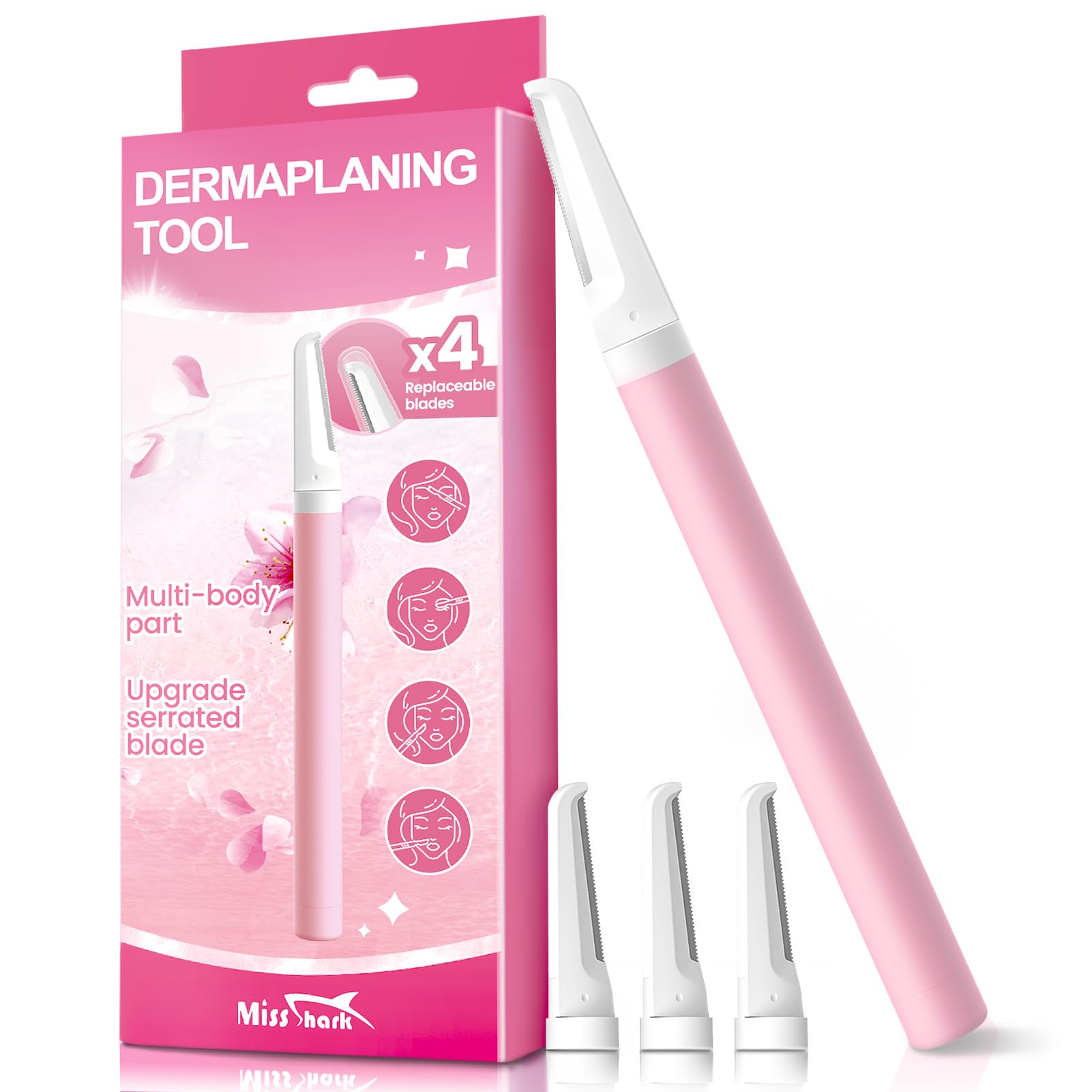 Amazon.com: Dermaplane Razor Include 4 Replaceable Blades, Face Razors ...